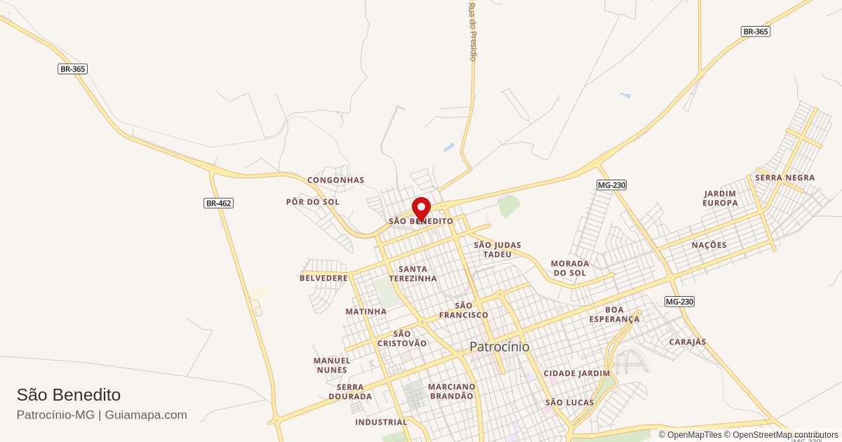 Bairro São Benedito - Patrocínio - MG