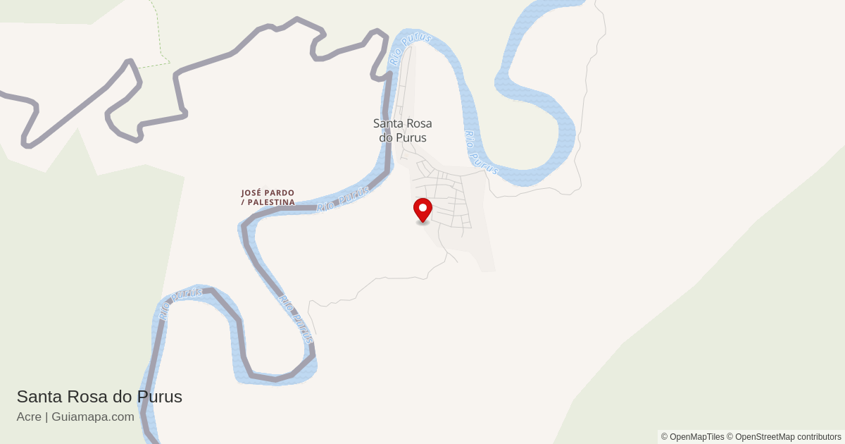 Mapa de Santa Rosa do Purus - Acre - Guiamapa.com