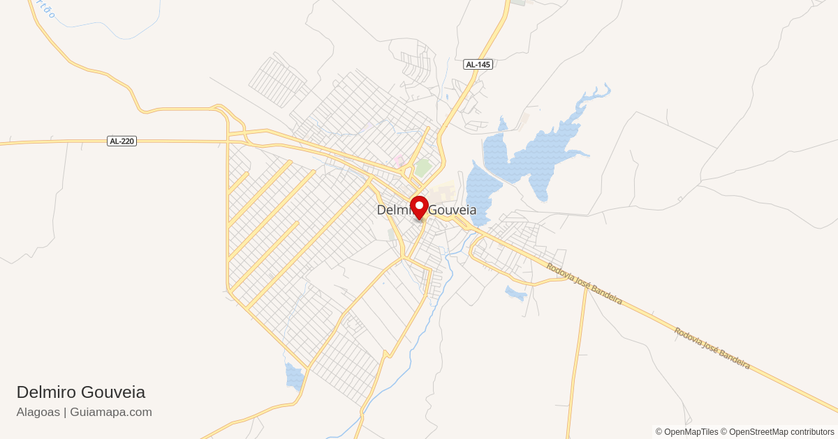 Mapa de Delmiro Gouveia - Alagoas - Guiamapa.com