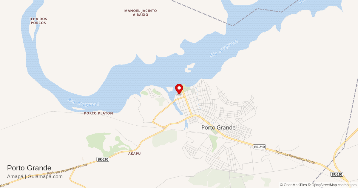 Mapa de Porto Grande - Amapá - Guiamapa.com