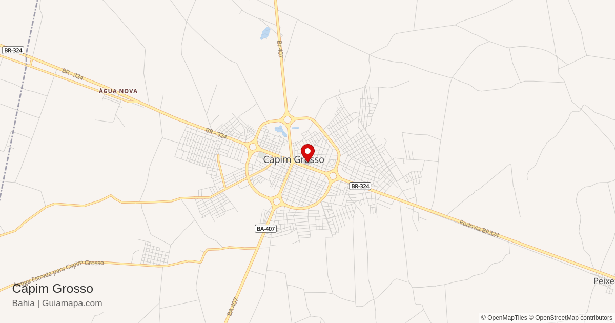 Mapa de Capim Grosso - Bahia - Guiamapa.com