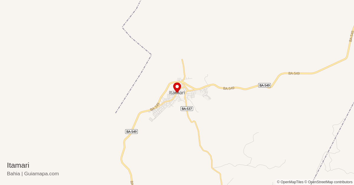 Mapa de Itamari - Bahia - Guiamapa.com