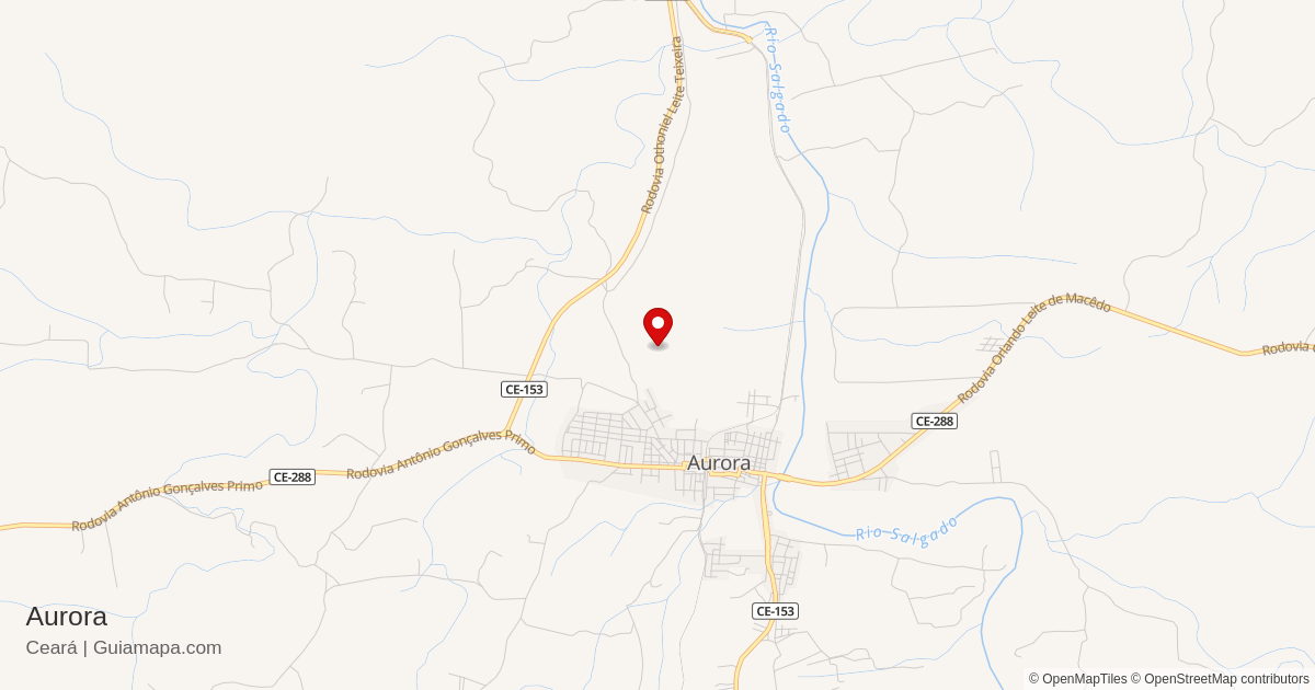 Mapa de Aurora - Ceará - Guiamapa.com