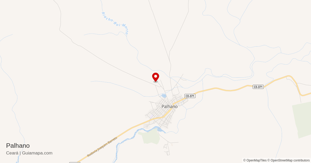 Mapa de Palhano - Ceará - Guiamapa.com