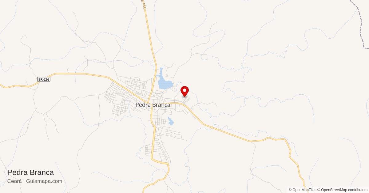 Mapa de Pedra Branca - Ceará - Guiamapa.com