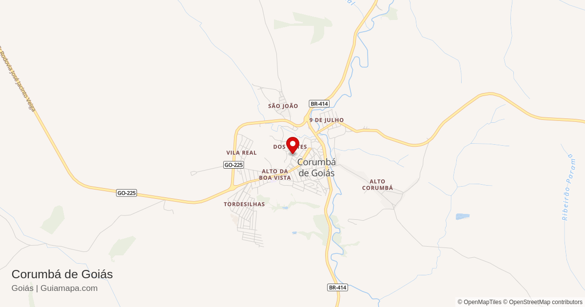 Mapa de Corumbá de Goiás - Goiás - Guiamapa.com