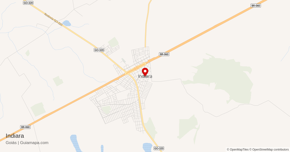 Mapa de Indiara - Goiás - Guiamapa.com