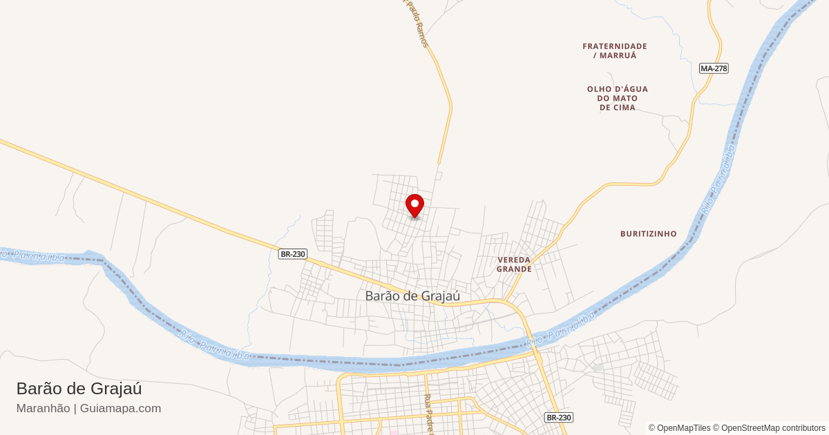 Mapa de Barão de Grajaú - Maranhão - Guiamapa.com