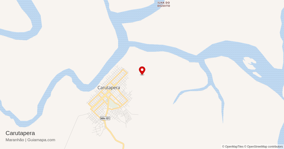 Mapa de Carutapera - Maranhão - Guiamapa.com