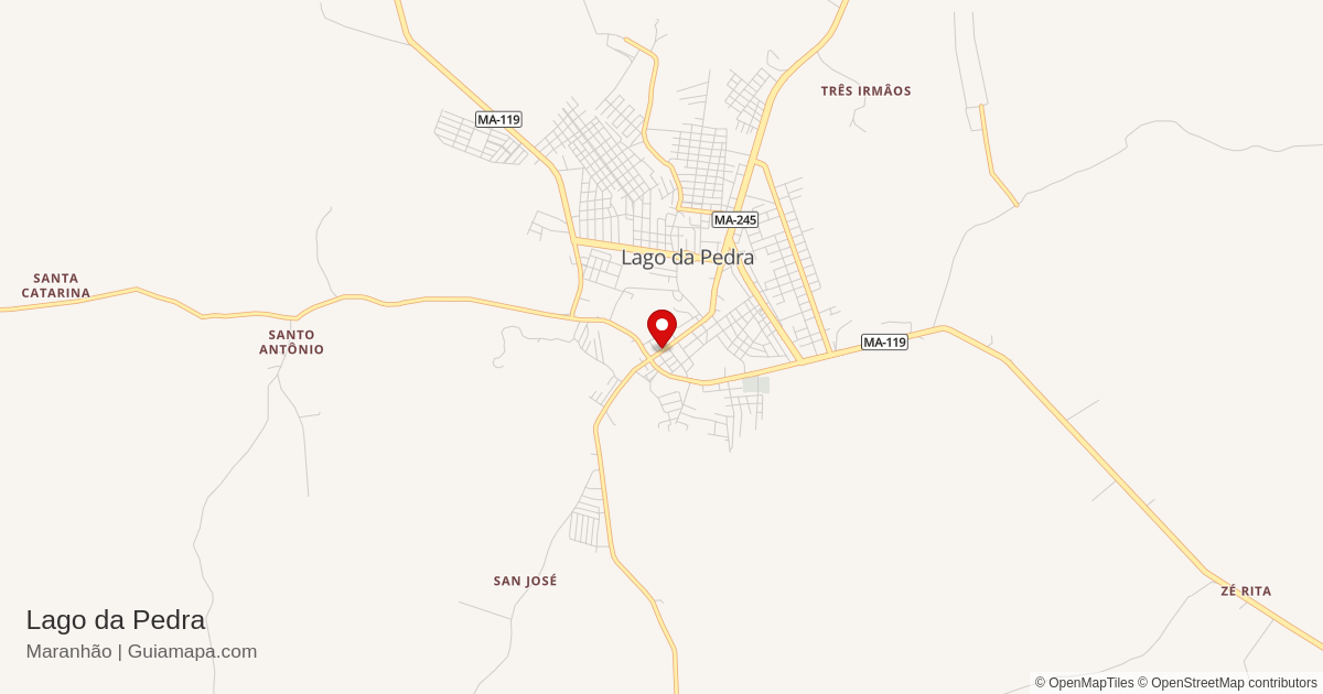 Mapa de Lago da Pedra - Maranhão - Guiamapa.com