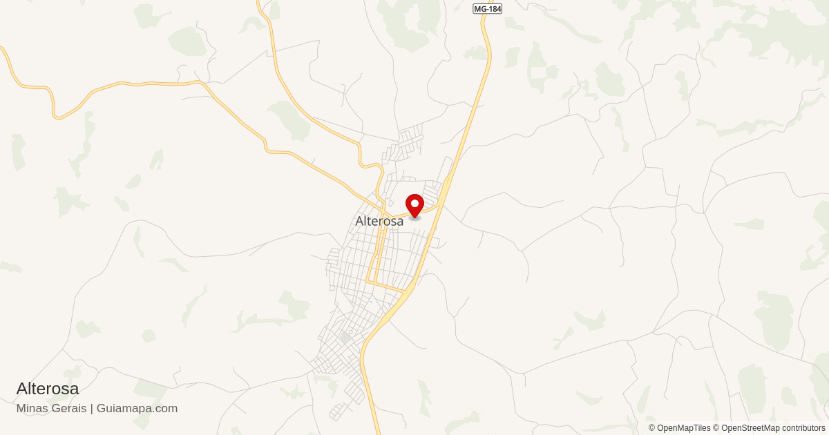 Mapa de Alterosa - Minas Gerais - Guiamapa.com