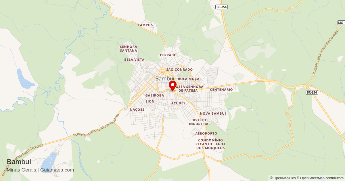 Mapa de Bambuí - Minas Gerais - Guiamapa.com