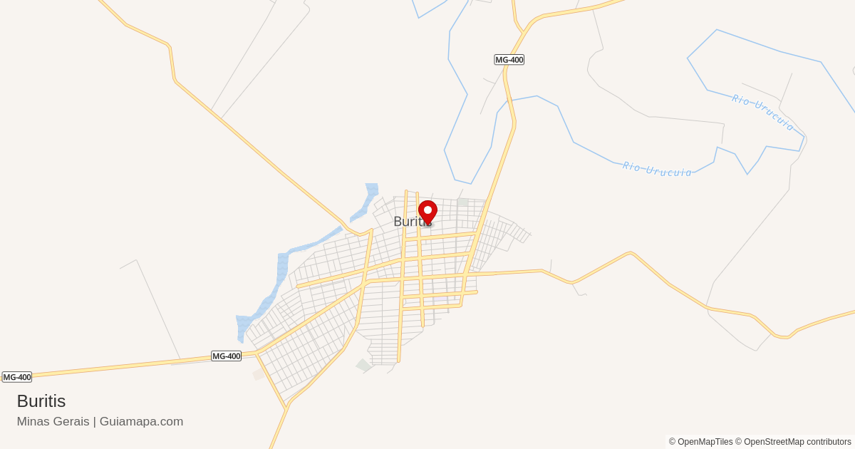 Mapa de Buritis - Minas Gerais - Guiamapa.com