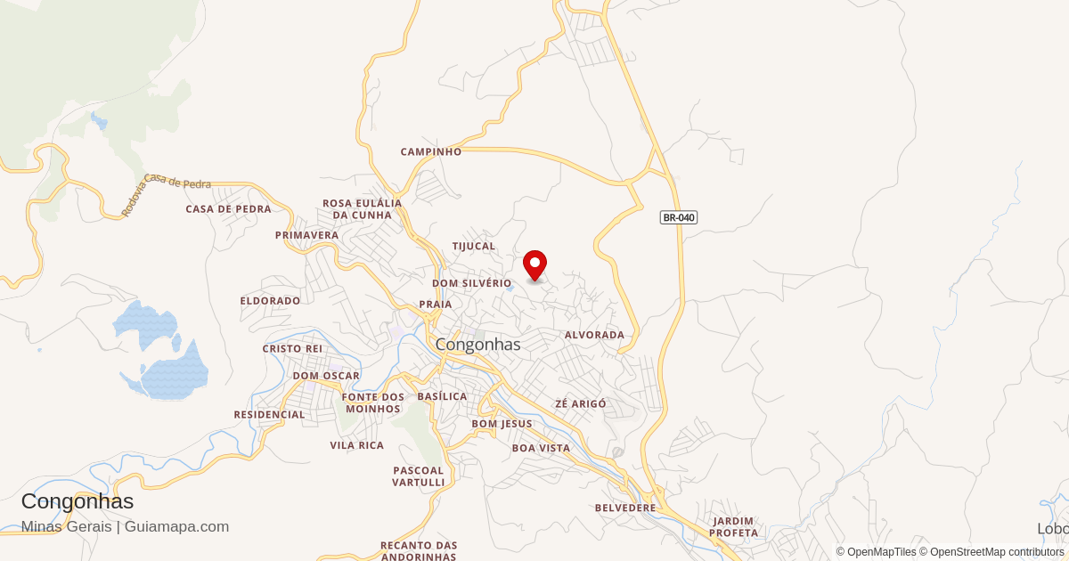 Mapa de Congonhas - Minas Gerais - Guiamapa.com