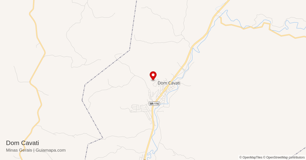 Mapa de Dom Cavati - Minas Gerais - Guiamapa.com