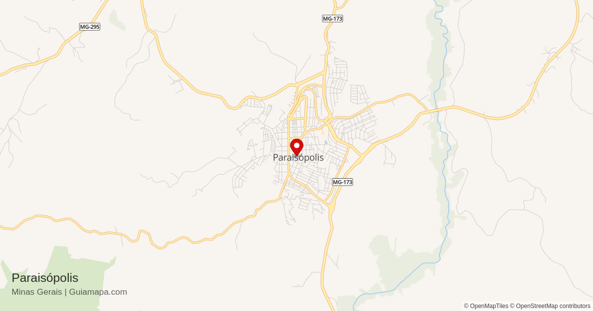 Mapa de Paraisópolis - Minas Gerais - Guiamapa.com