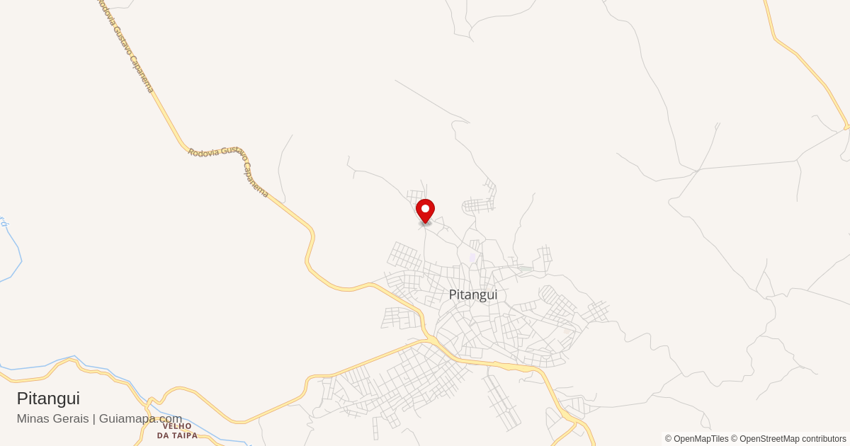 Mapa de Pitangui - Minas Gerais - Guiamapa.com