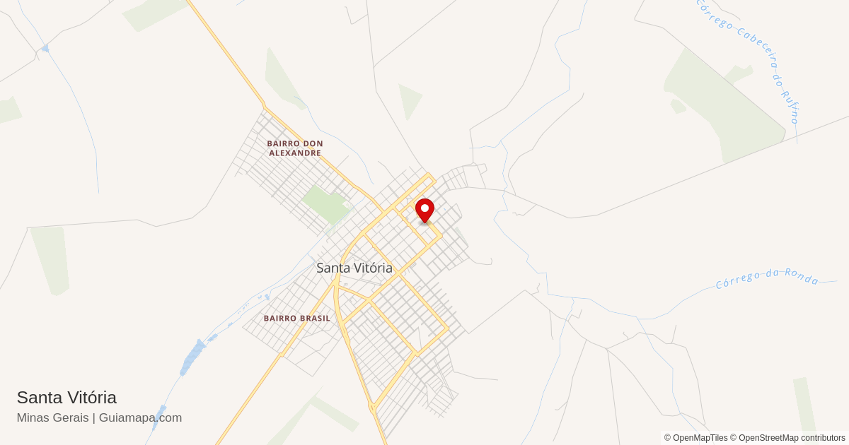 Mapa de Santa Vitória - Minas Gerais - Guiamapa.com
