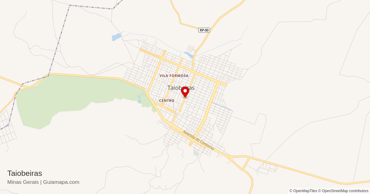 Mapa de Taiobeiras - Minas Gerais - Guiamapa.com