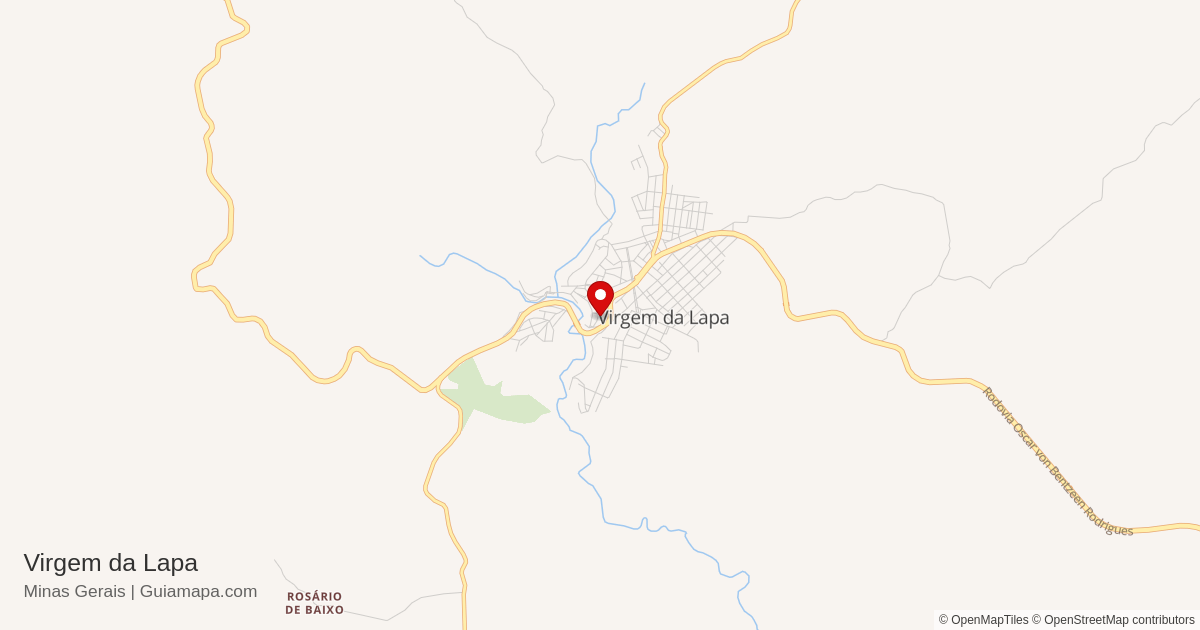 Mapa de Virgem da Lapa - Minas Gerais - Guiamapa.com