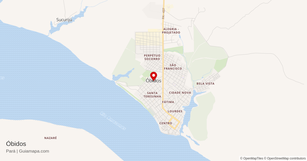 Mapa de Óbidos - Pará - Guiamapa.com