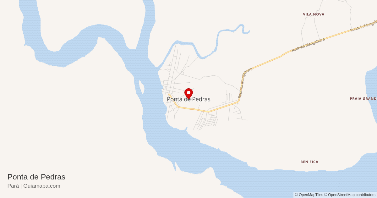 Mapa de Ponta de Pedras - Pará - Guiamapa.com