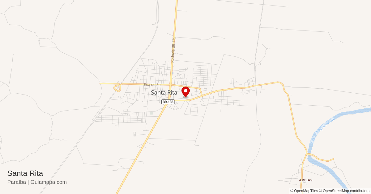 Mapa de Santa Rita - Paraíba - Guiamapa.com