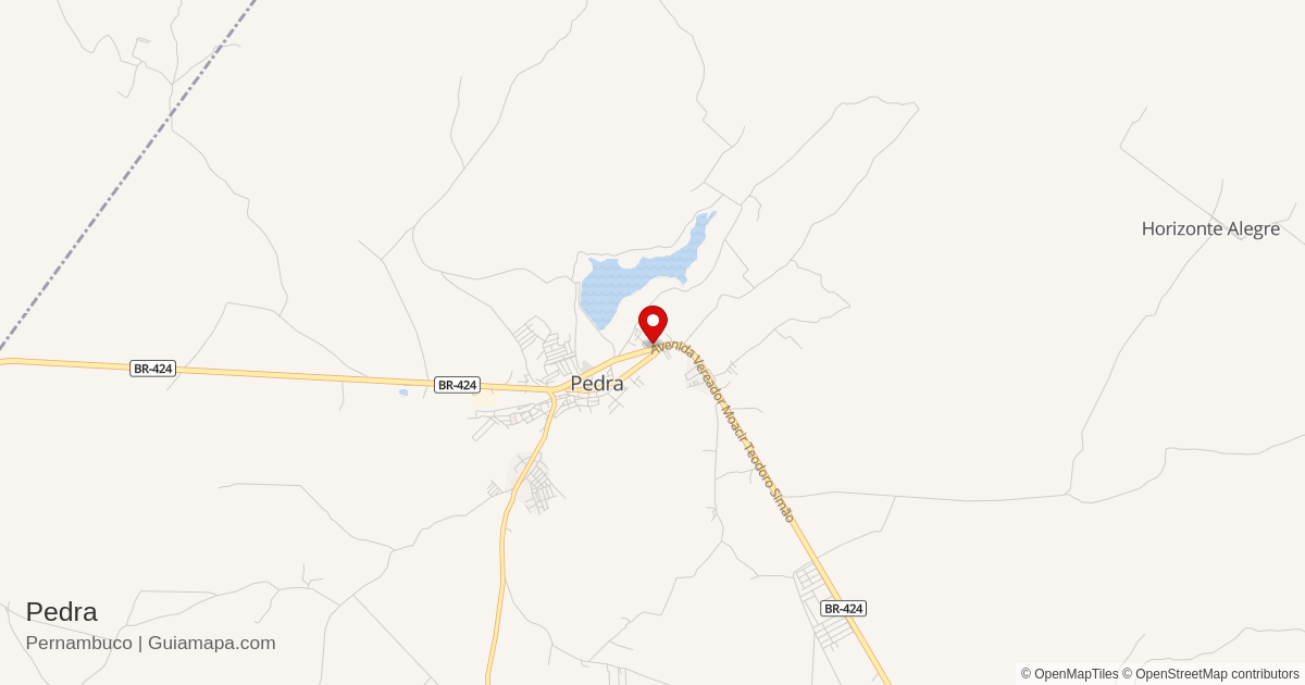 Mapa de Pedra - Pernambuco - Guiamapa.com