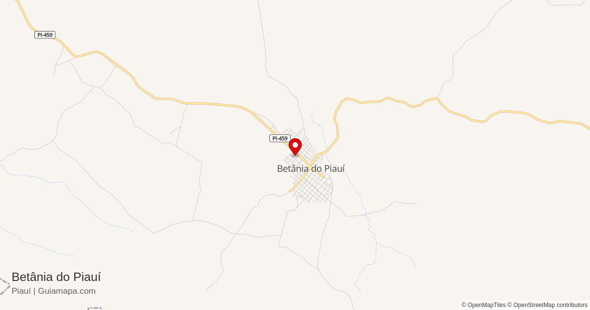 Mapa de Betânia do Piauí - Piauí - Guiamapa.com
