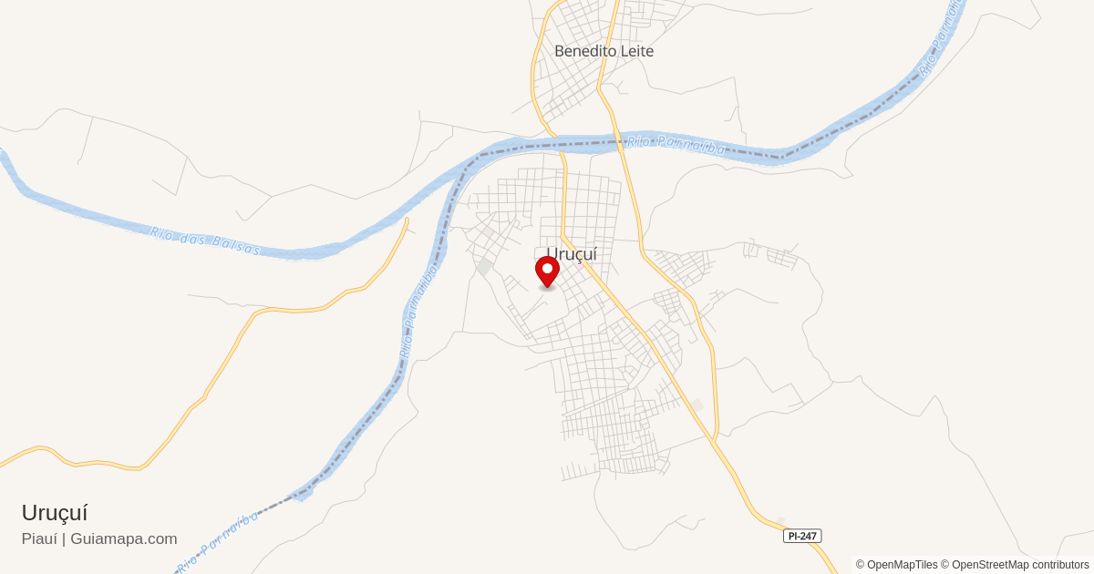 Mapa de Uruçuí - Piauí - Guiamapa.com