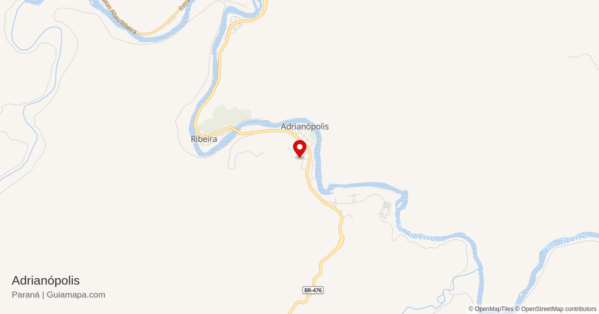 Mapa de Adrianópolis - Paraná - Guiamapa.com