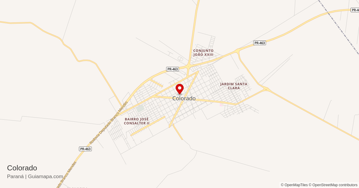Mapa de Colorado - Paraná - Guiamapa.com