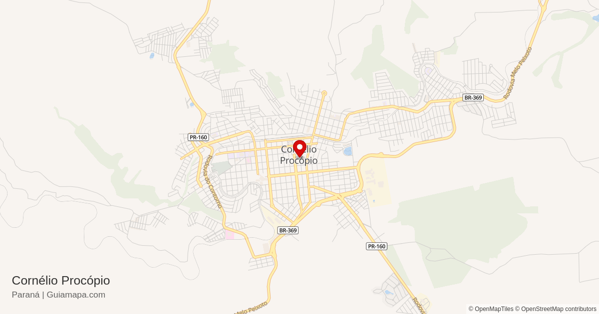 Mapa de Cornélio Procópio - Paraná - Guiamapa.com