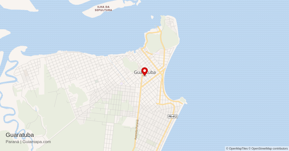 Mapa de Guaratuba - Paraná - Guiamapa.com