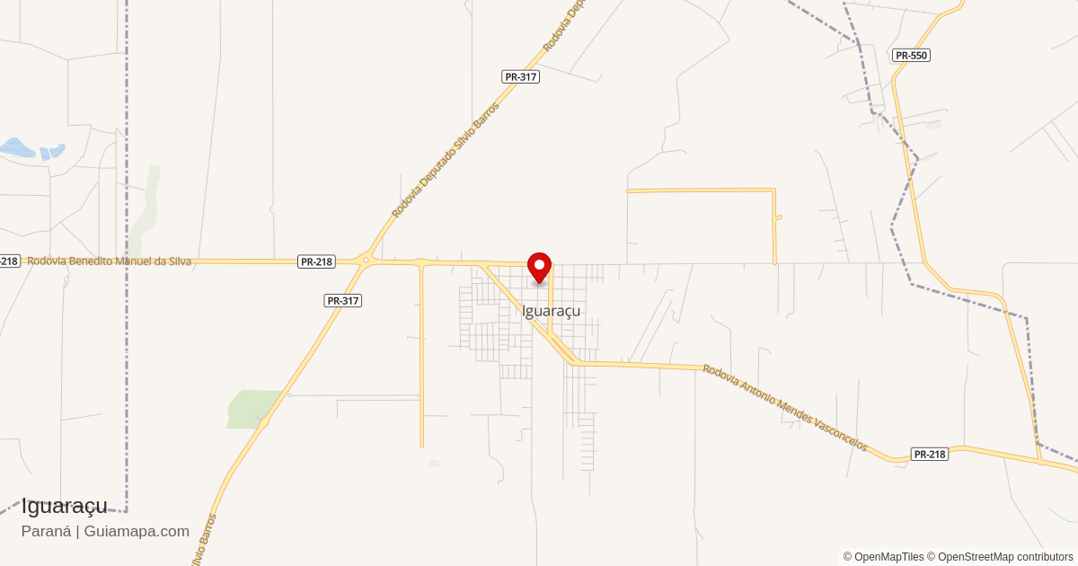 Mapa de Iguaraçu - Paraná - Guiamapa.com