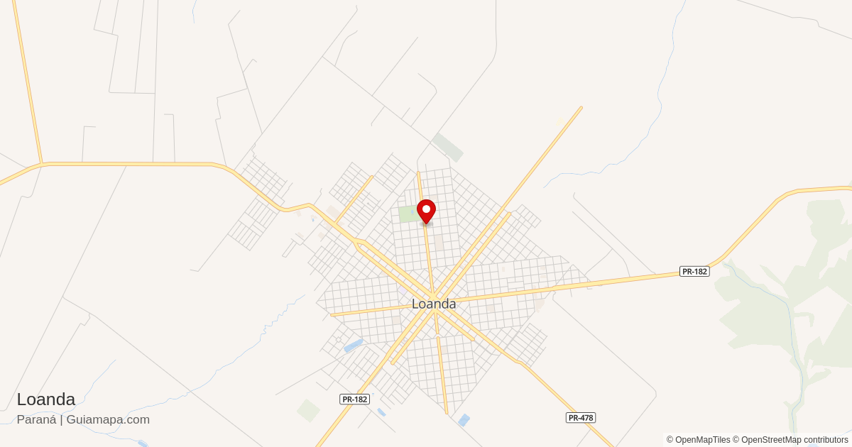 Mapa de Loanda - Paraná - Guiamapa.com