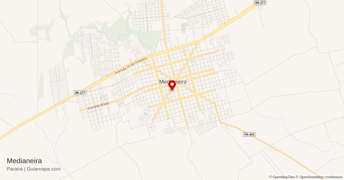 Mapa de Medianeira - Paraná - Guiamapa.com