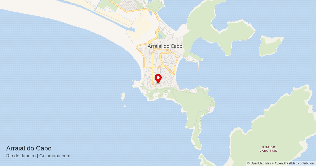 Mapa de Arraial do Cabo - Rio de Janeiro - Guiamapa.com