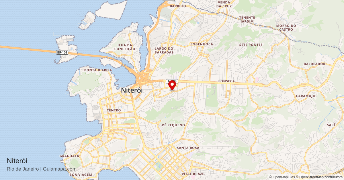 Mapa de Niterói - Rio de Janeiro - Guiamapa.com