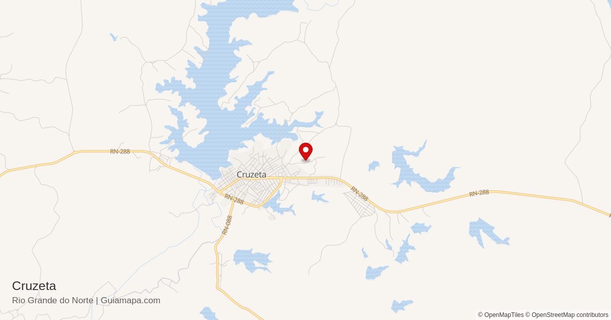 Mapa de Cruzeta - Rio Grande do Norte - Guiamapa.com