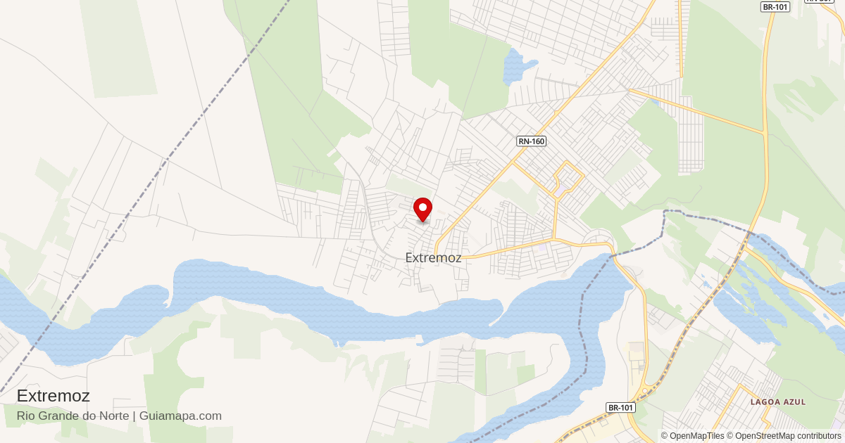Mapa de Extremoz - Rio Grande do Norte - Guiamapa.com