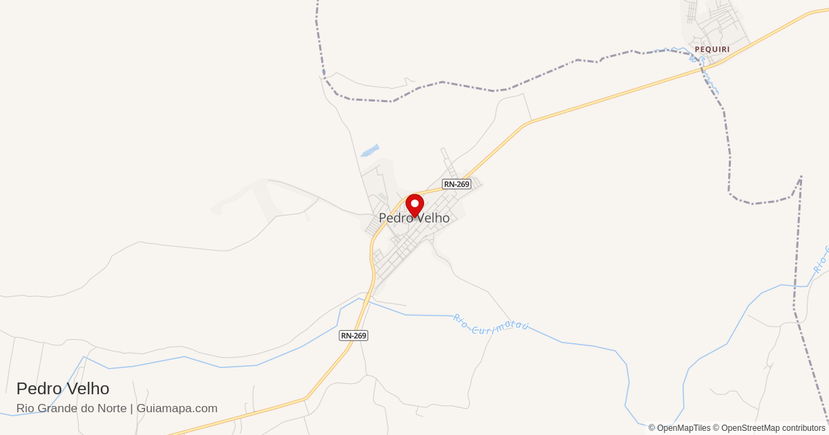 Mapa de Pedro Velho - Rio Grande do Norte - Guiamapa.com
