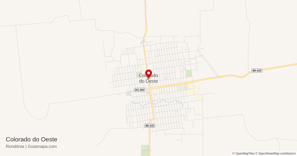 Mapa de Colorado do Oeste - Rondônia - Guiamapa.com