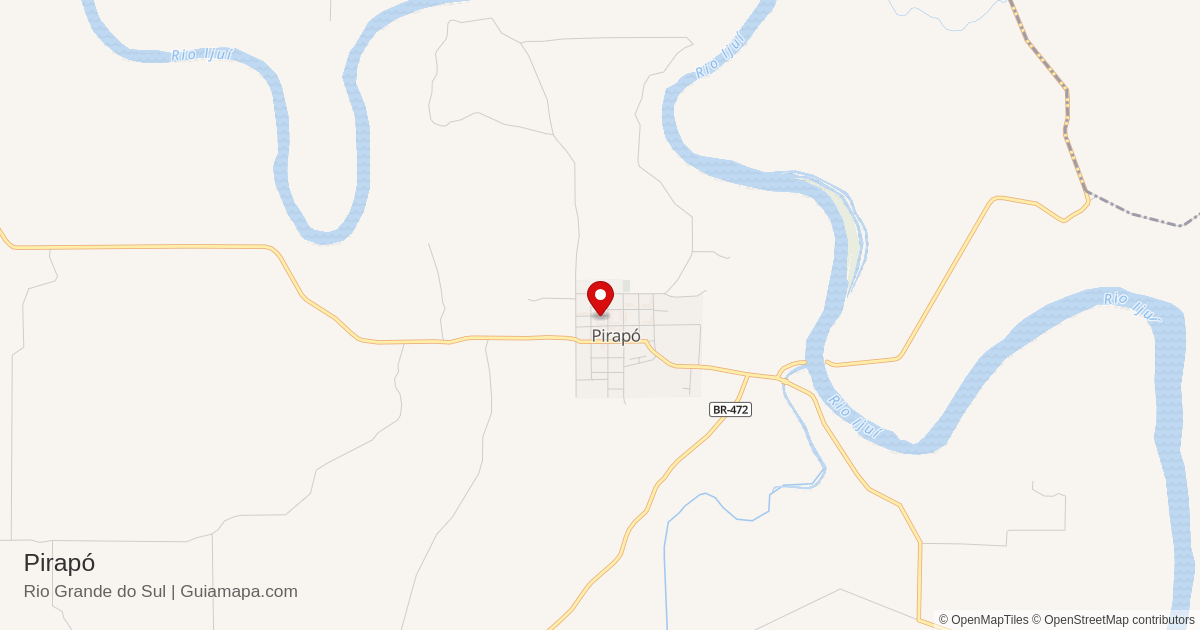 Mapa de Pirapó - Rio Grande do Sul - Guiamapa.com