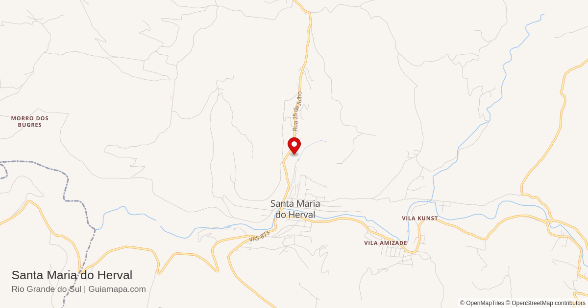 Mapa de Santa Maria do Herval - Rio Grande do Sul - Guiamapa.com