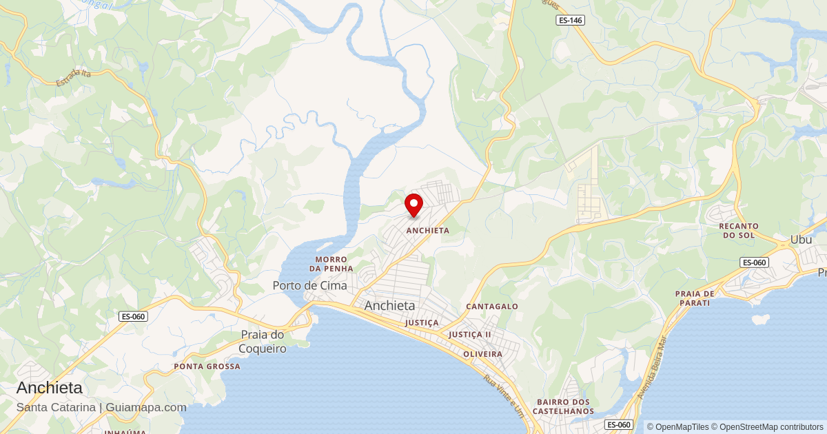 Mapa de Anchieta - Santa Catarina - Guiamapa.com