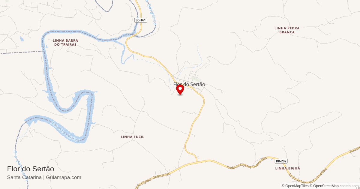 Mapa de Flor do Sertão - Santa Catarina - Guiamapa.com