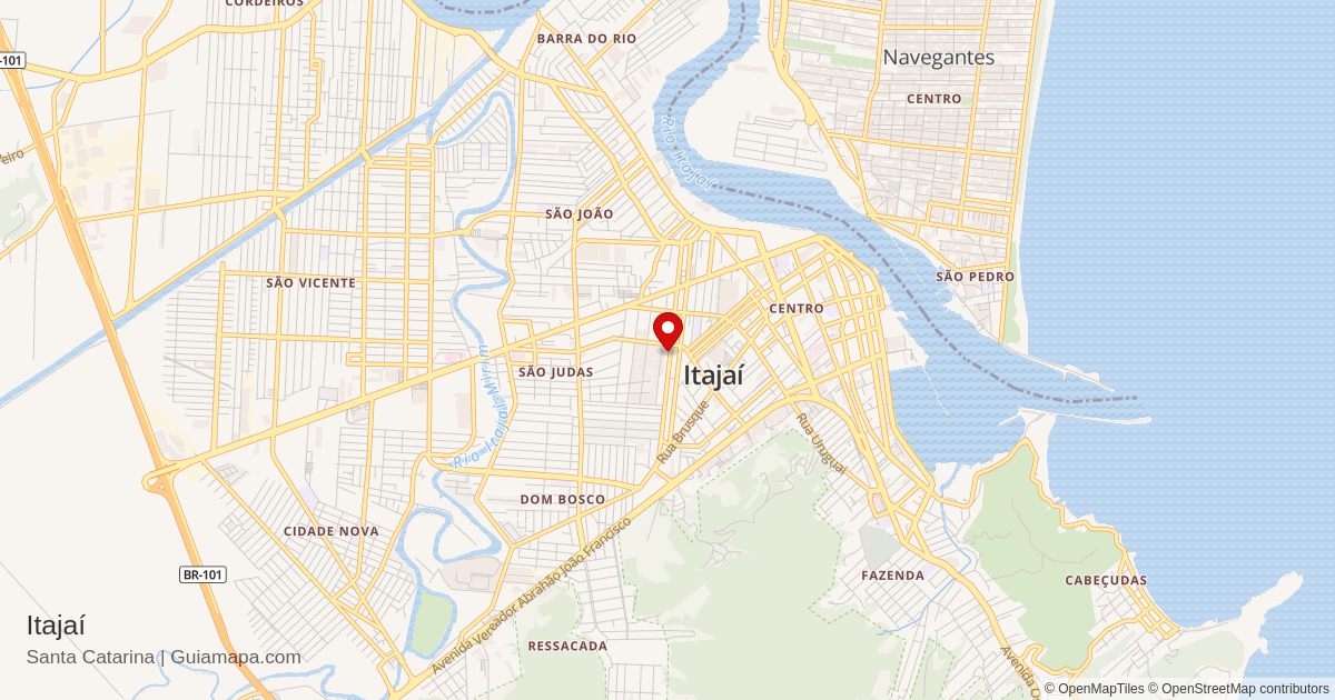 Mapa de Itajaí - Santa Catarina - Guiamapa.com