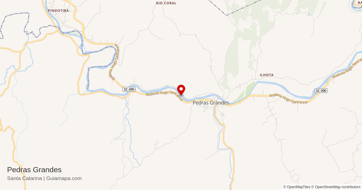 Mapa de Pedras Grandes - Santa Catarina - Guiamapa.com