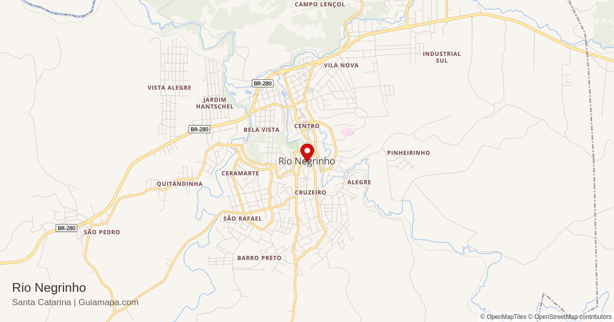 Mapa de Rio Negrinho - Santa Catarina - Guiamapa.com